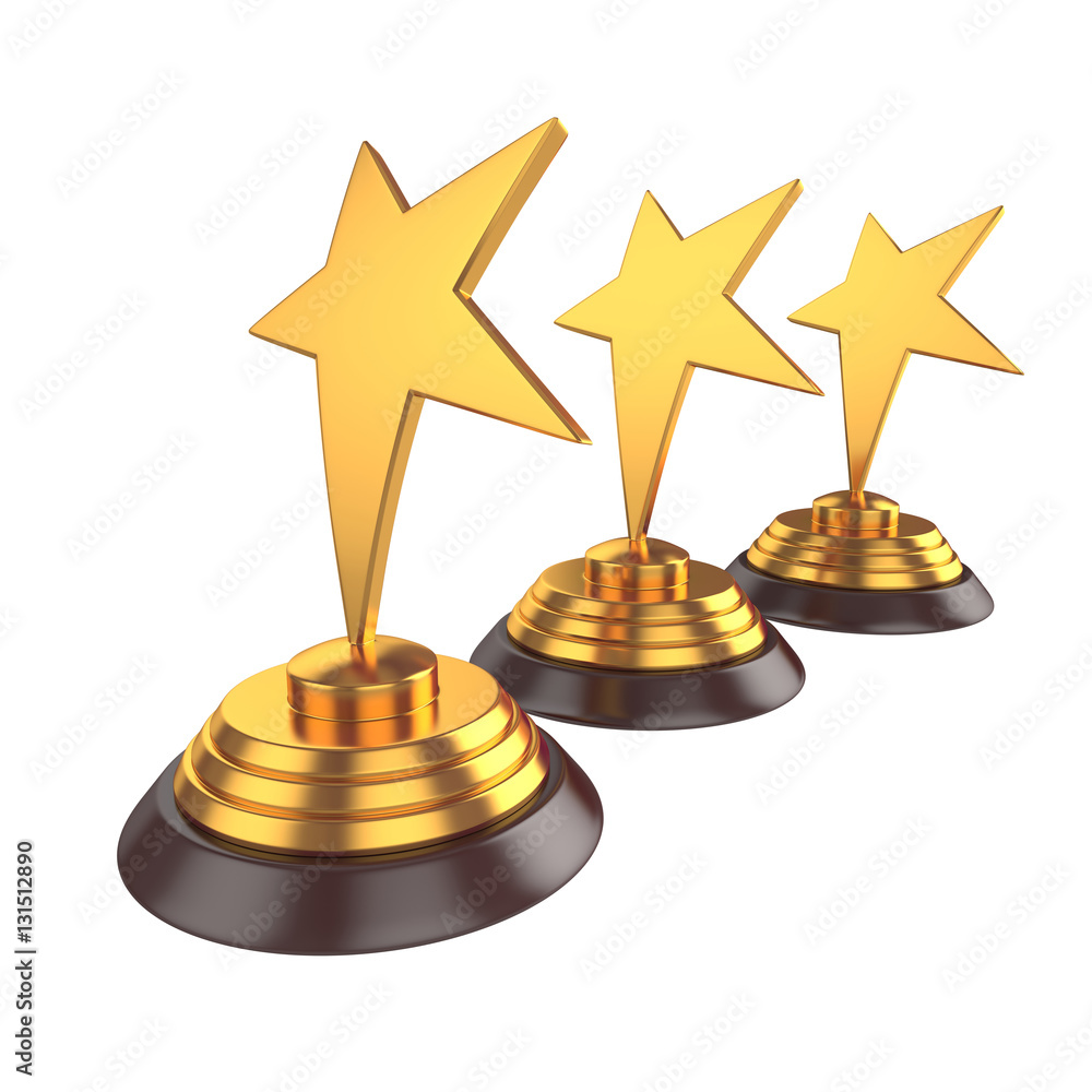 Star award Isolated on White Background, 3D rendering Stock ...