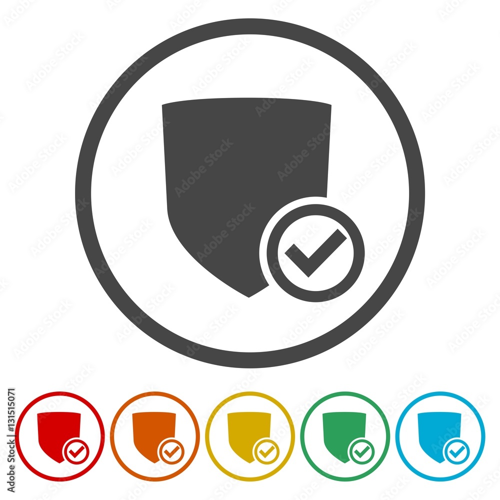 Protection ok icons set Stock Vector | Adobe Stock