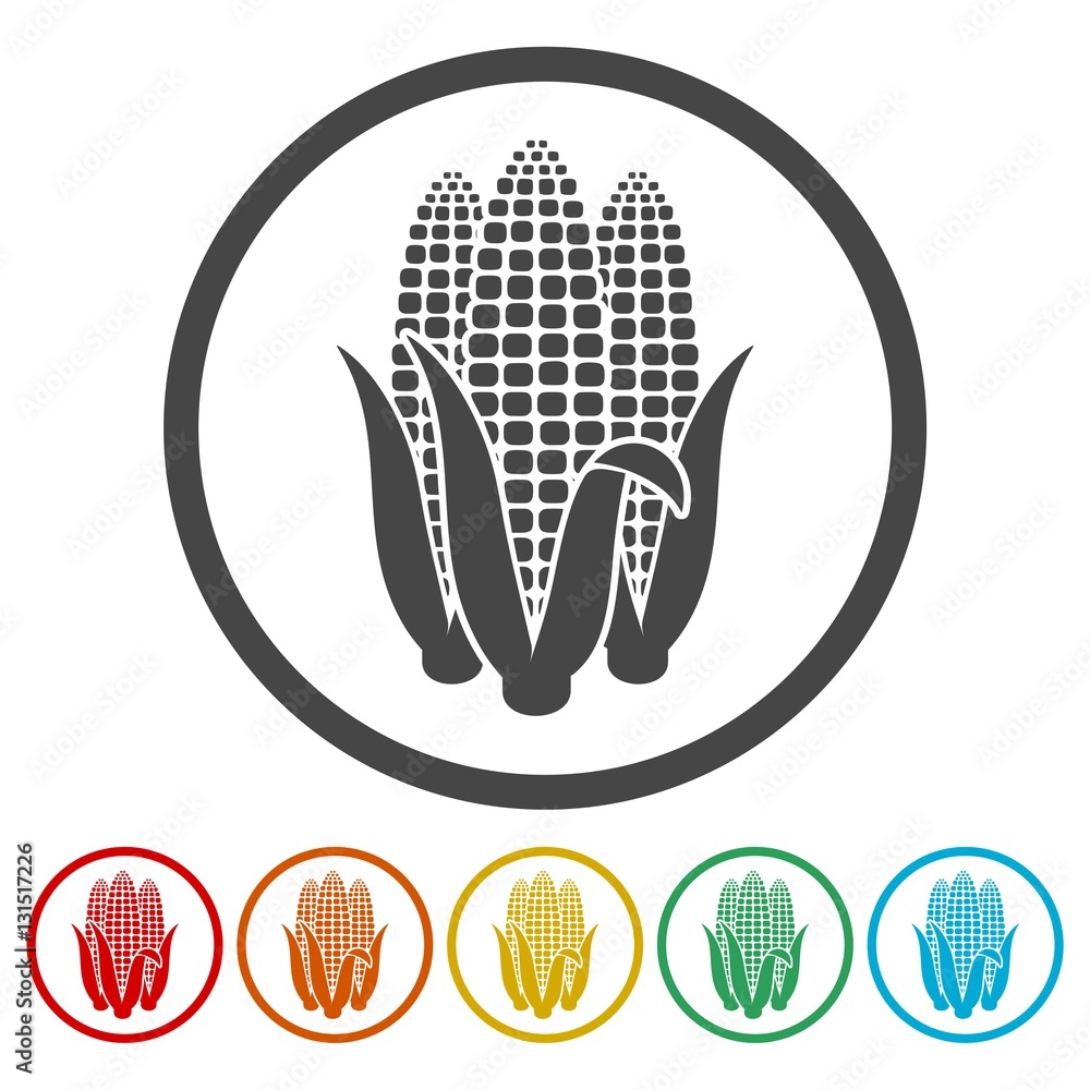 Corn symbol icon Stock Vector | Adobe Stock