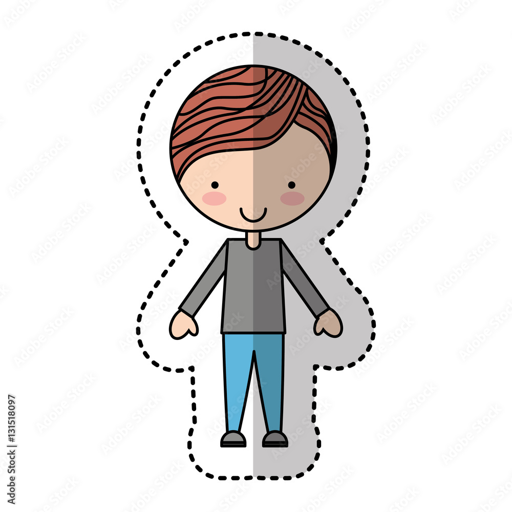 cute little man character vector illustration design Stock-Vektorgrafik ...