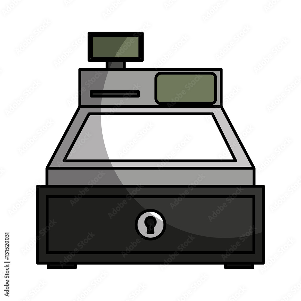 machine register isolated icon vector illustration design Stock Vector ...