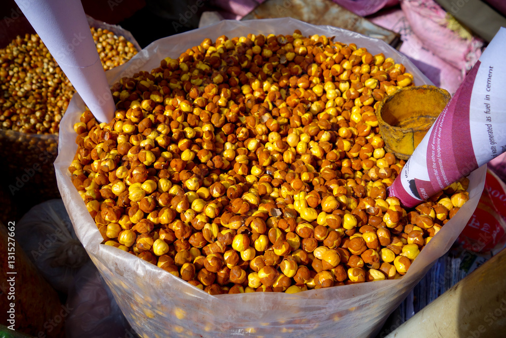 Roasted Gram Nuts - Indian Street Food/Snack/ Charcoal Roasted Salted ...