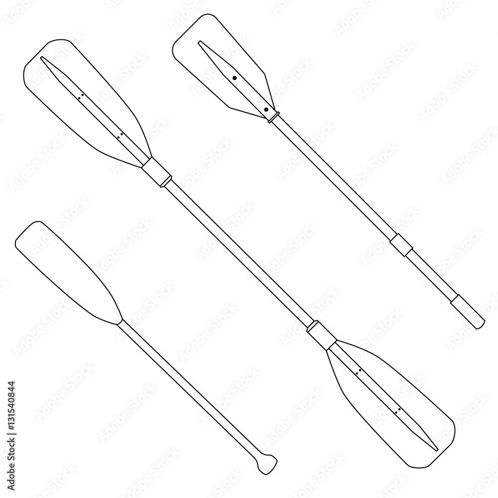 Rowing oar set Stock Vector | Adobe Stock