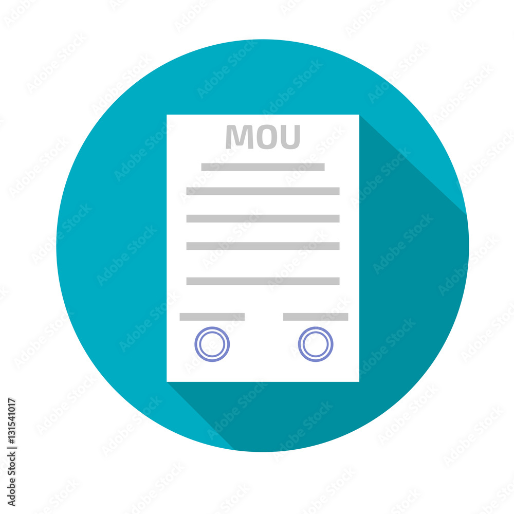 Memorandum of understanding MOU, icon Stock Vector | Adobe Stock