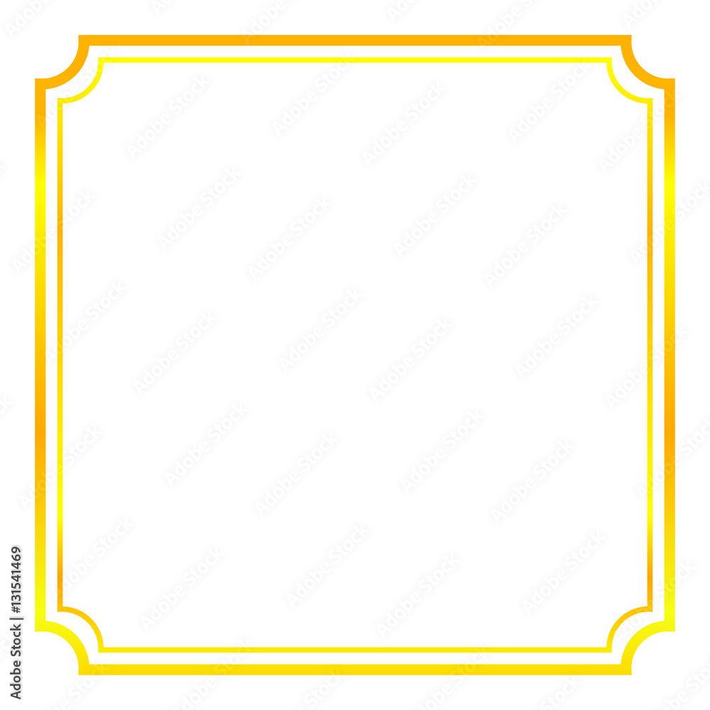Gold frame. Beautiful simple golden design. Stock Vector | Adobe Stock