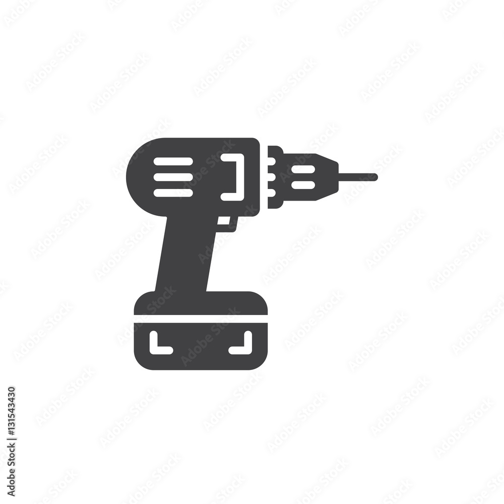 Screwdriver, power drill icon vector, filled flat sign, solid pictogram ...