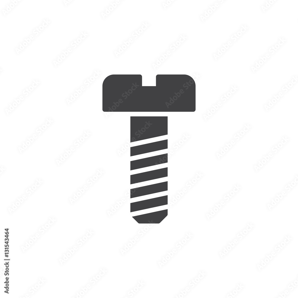 Bolt, screw icon vector, filled flat sign, solid pictogram isolated on ...