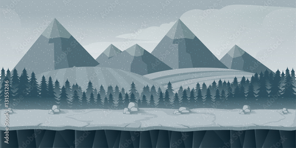 game background flat Style 2d application. Vector Illustration for your ...