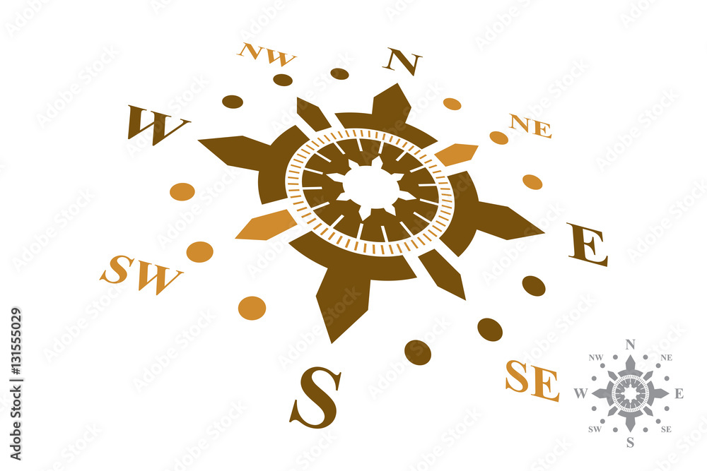 Compass Logo isolated on white background Stock Vector | Adobe Stock