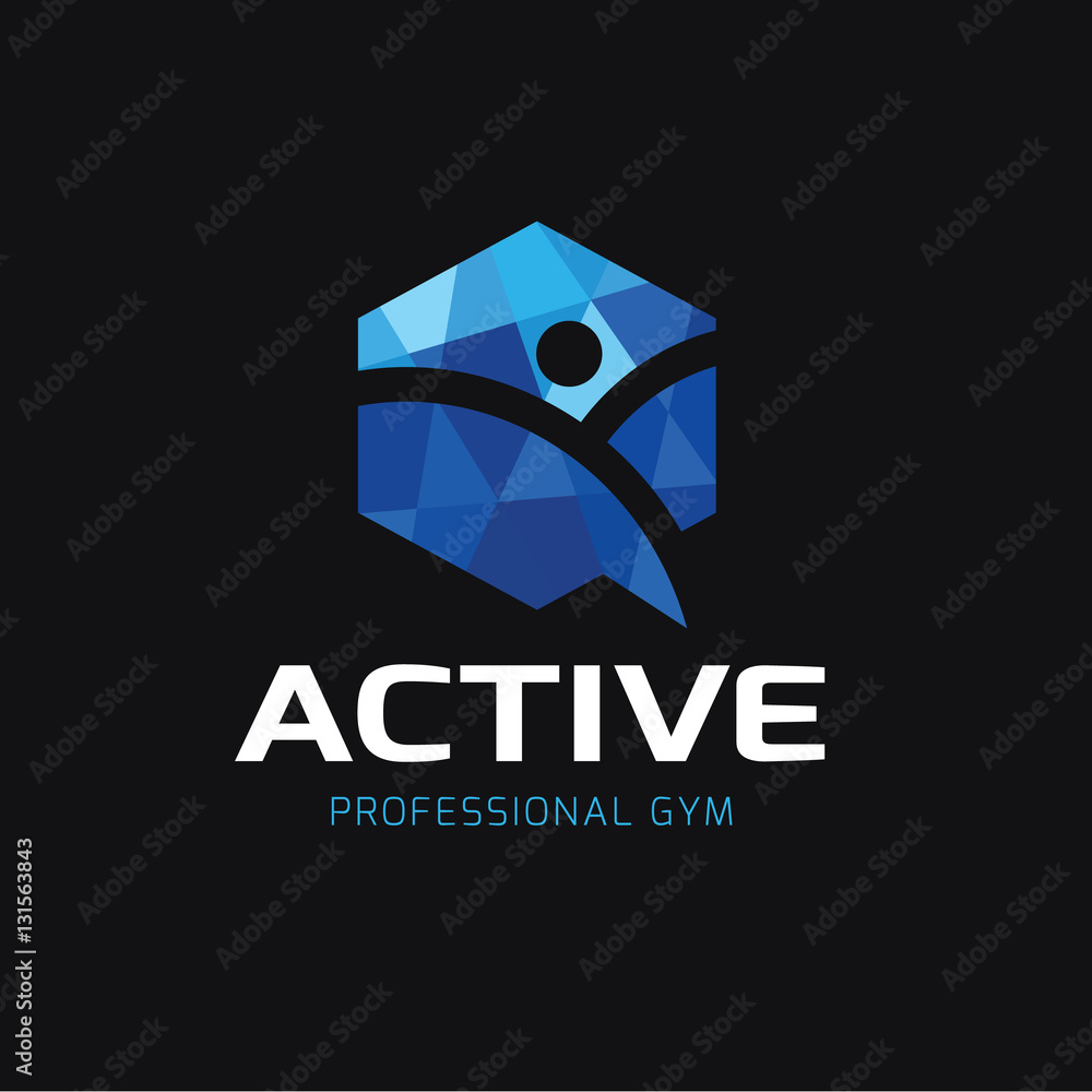 Active people logo design template. Stock Vector | Adobe Stock