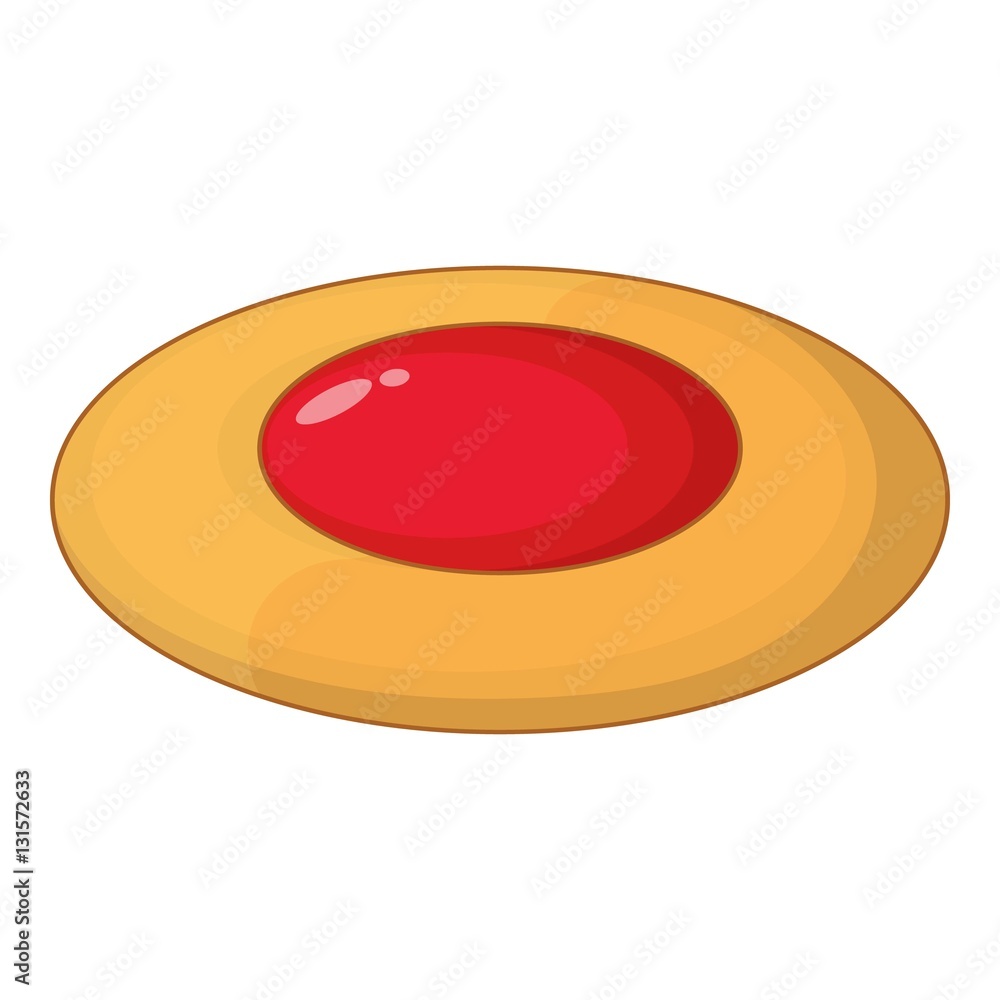 Cookie with jam icon. Cartoon illustration of cookie with jam vector ...