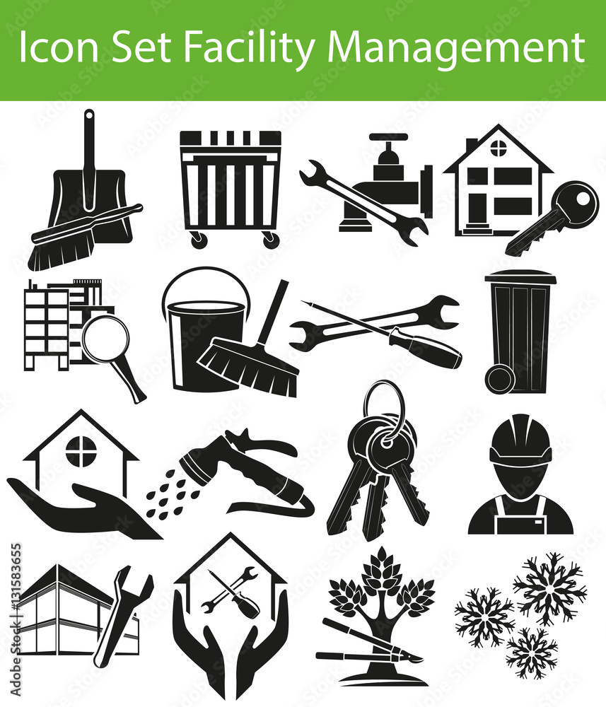 Icon Set Facility Management I Stock-Vektorgrafik | Adobe Stock