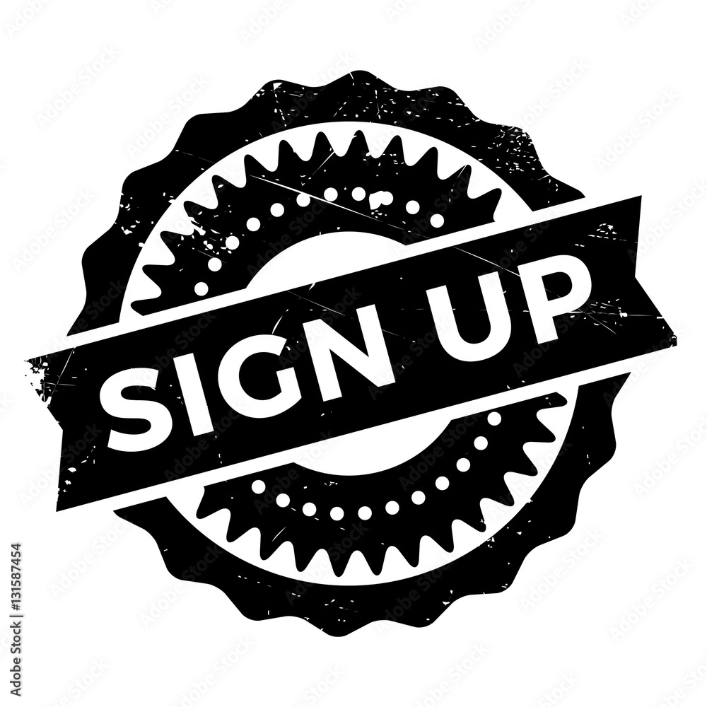 Vetor de Sign up stamp. Grunge design with dust scratches. Effects can ...
