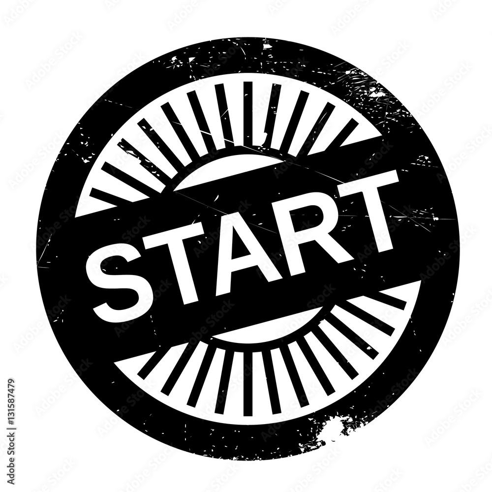 Start stamp. Grunge design with dust scratches. Effects can be easily ...