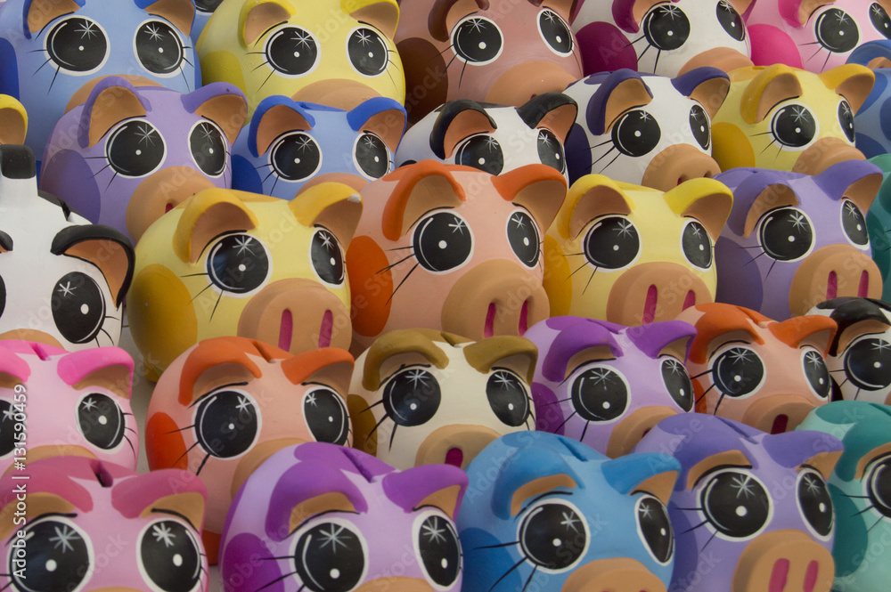 cerdos de colores Stock Photo | Adobe Stock