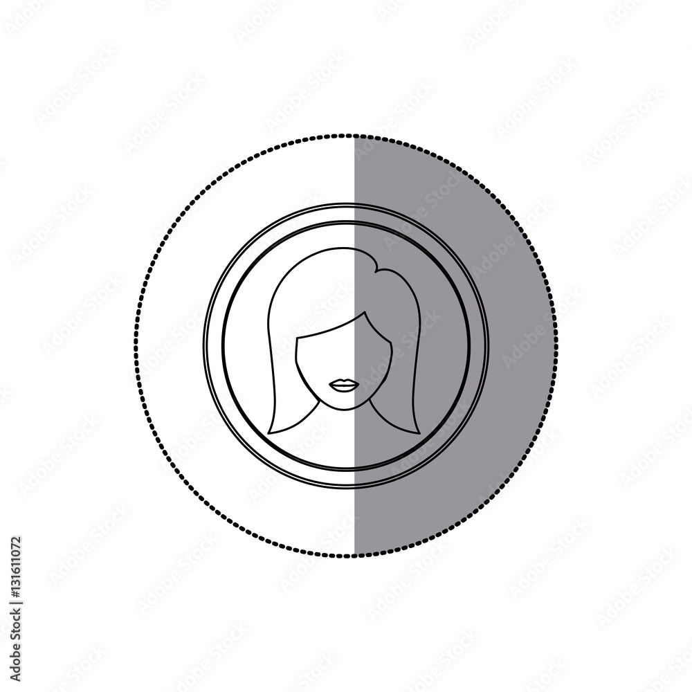 Woman icon. Girl female avatar person and people theme. Isolated design ...