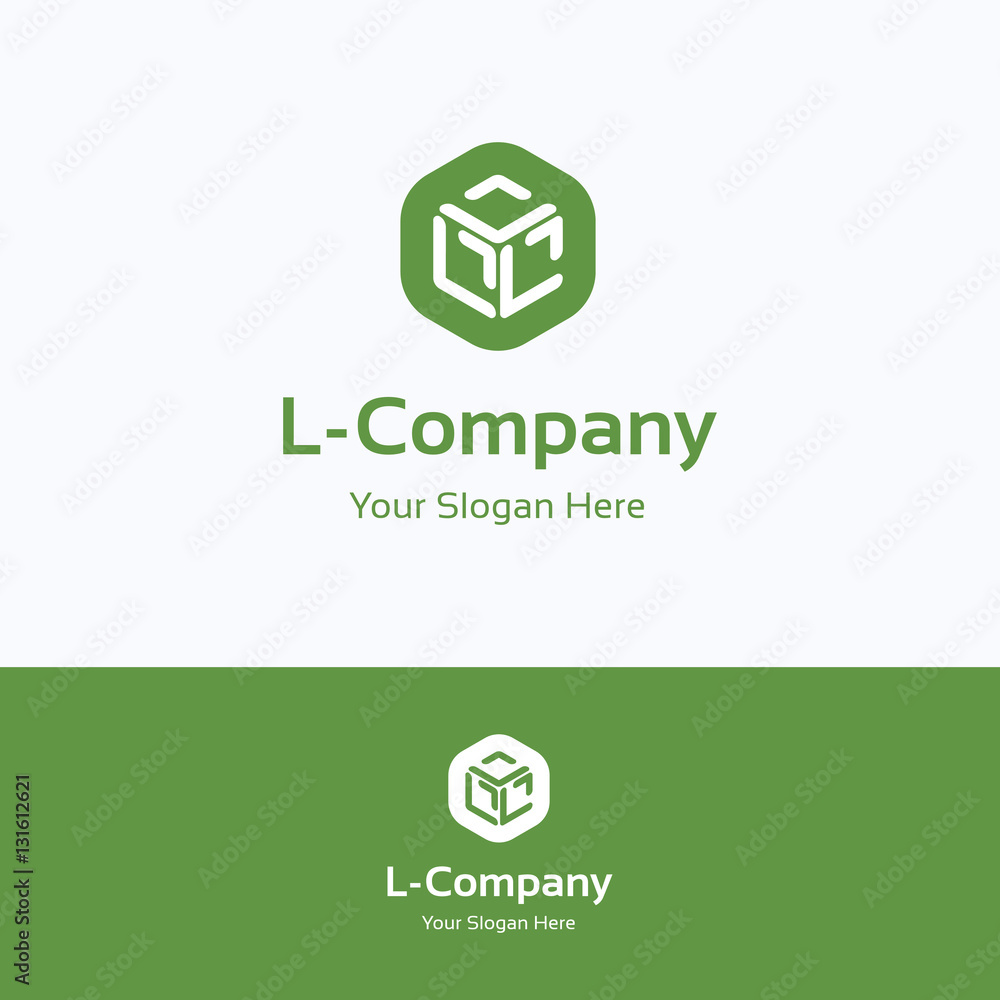 L company logo Stock Vector | Adobe Stock