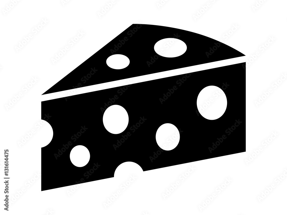 Swiss cheese or Emmental cheese flat icon for food apps and websites ...