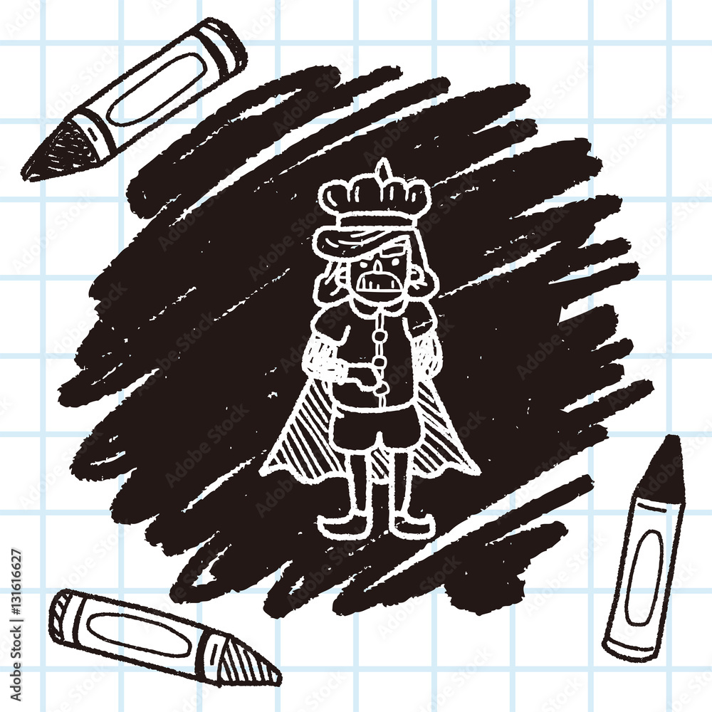 king doodle Stock Vector | Adobe Stock