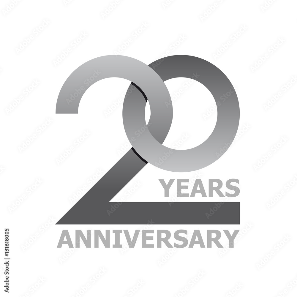 20 years anniversary symbol vector Stock Vector | Adobe Stock