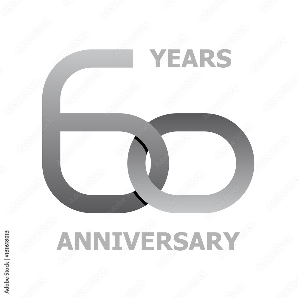 60 years anniversary symbol vector Stock Vector | Adobe Stock