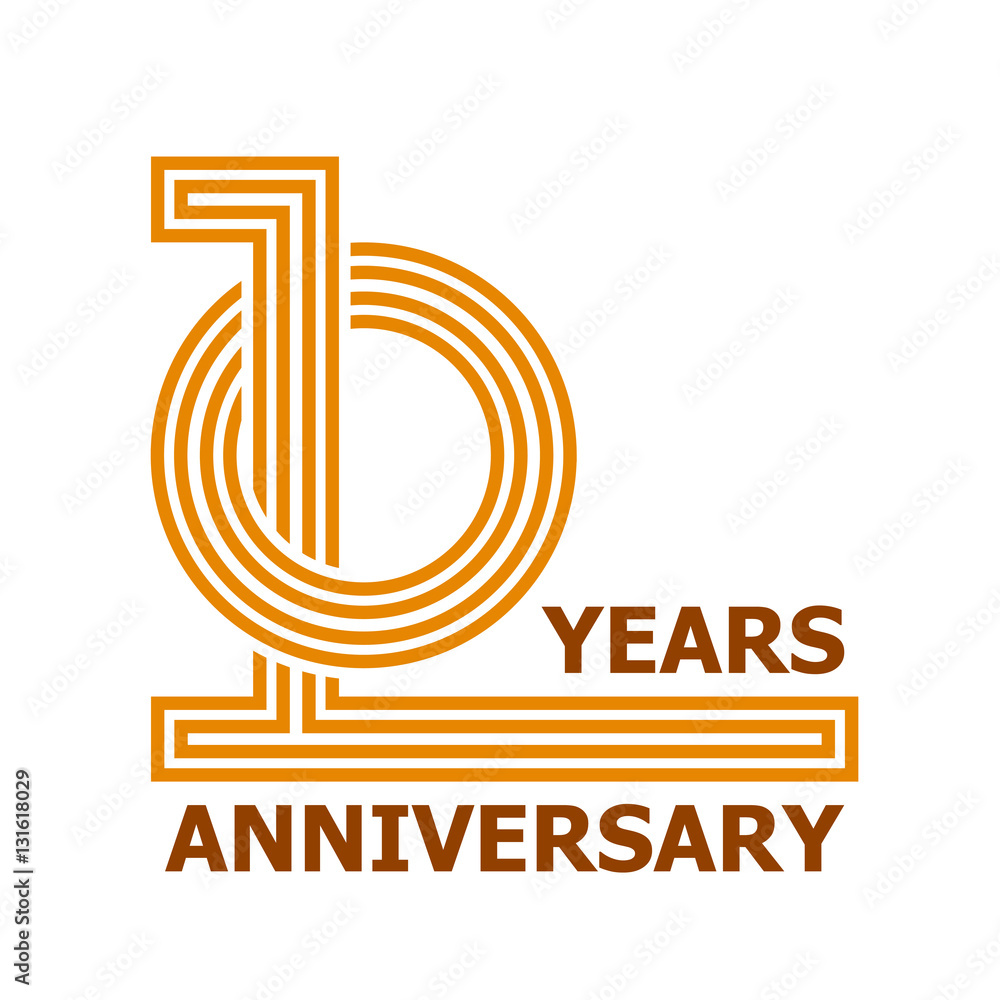 10 years anniversary symbol vector Stock Vector | Adobe Stock