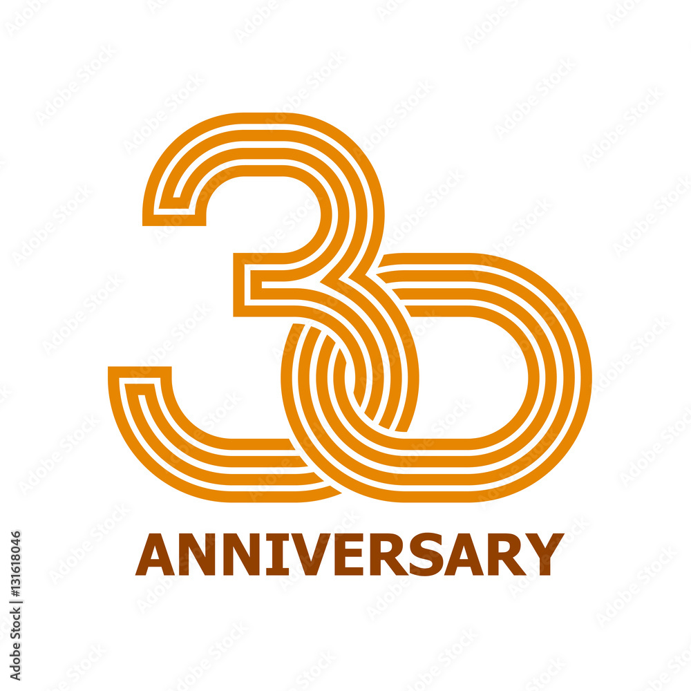30 years anniversary symbol vector Stock Vector | Adobe Stock