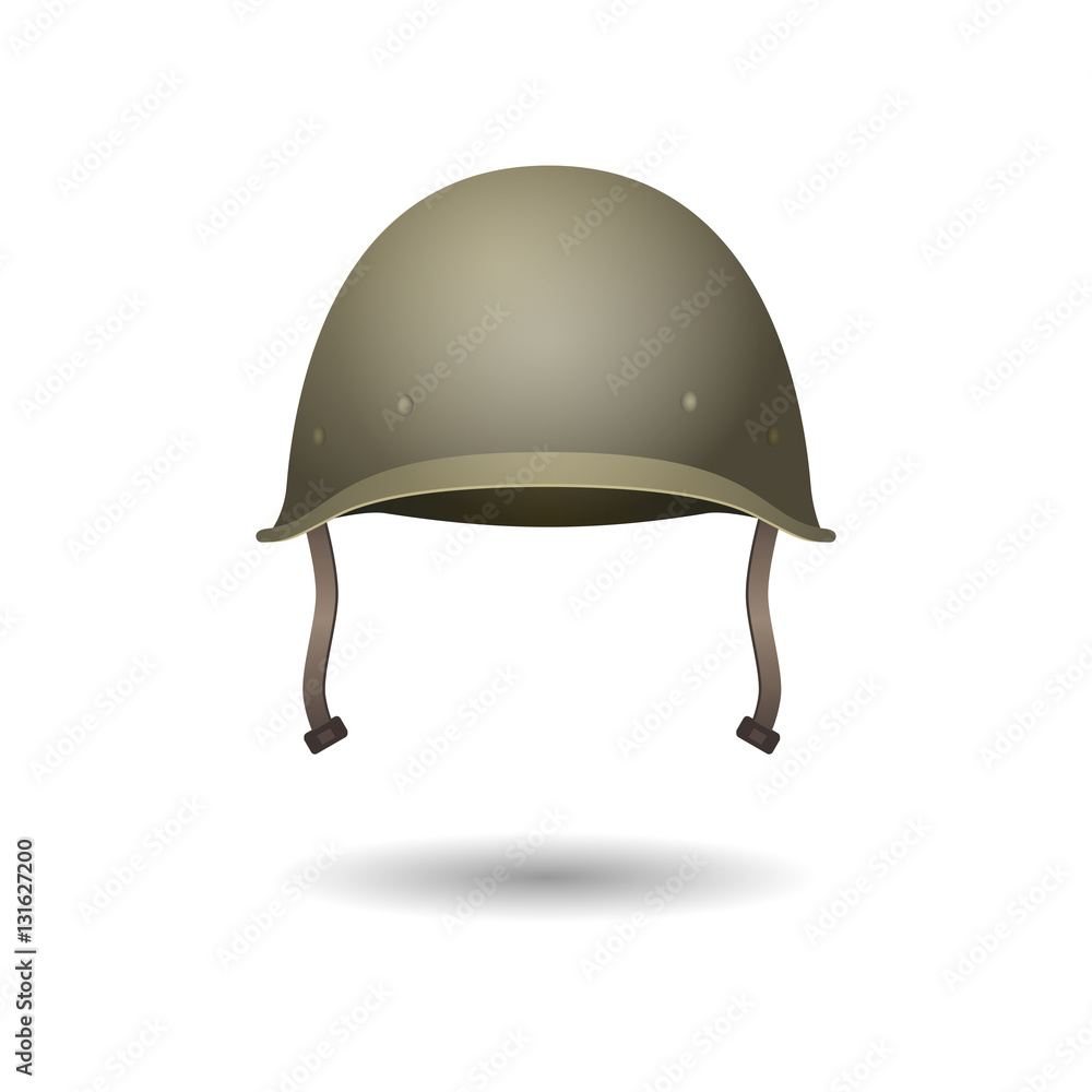 Military classical green helmet. Infantry wear of Second World War ...