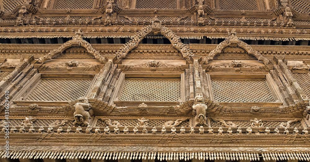 Nepalese Craft and architecture of Basantapur Durbar at Kathmandu ...