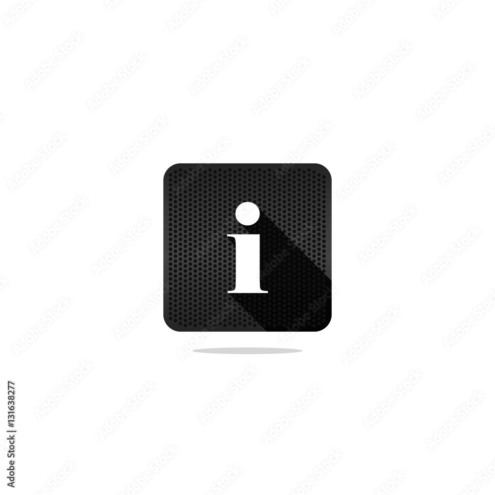 Modern Information Icon with Long Shadow Stock Vector | Adobe Stock