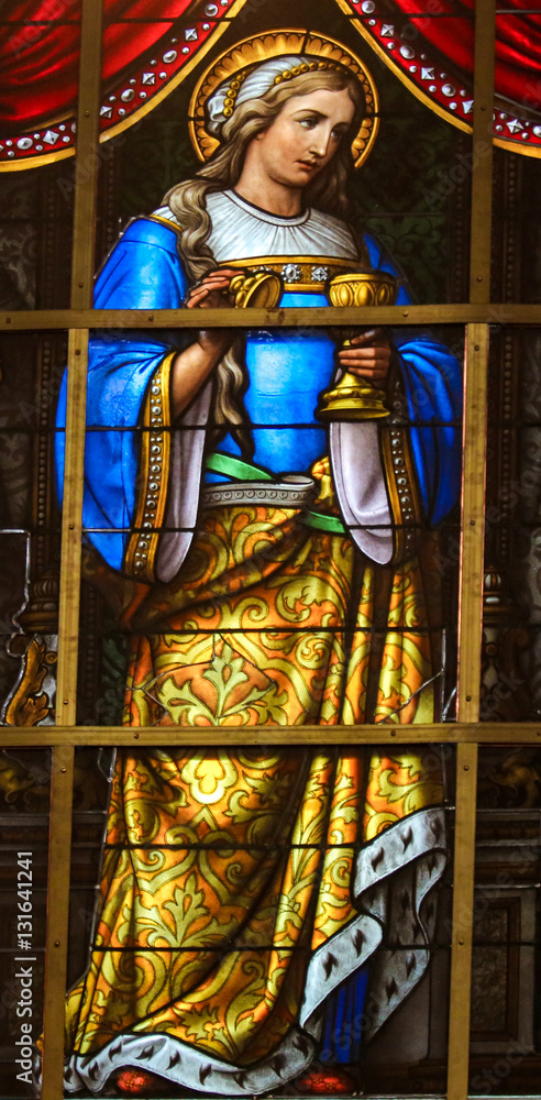 Stained Glass - Mary Magdalene Stock Photo | Adobe Stock