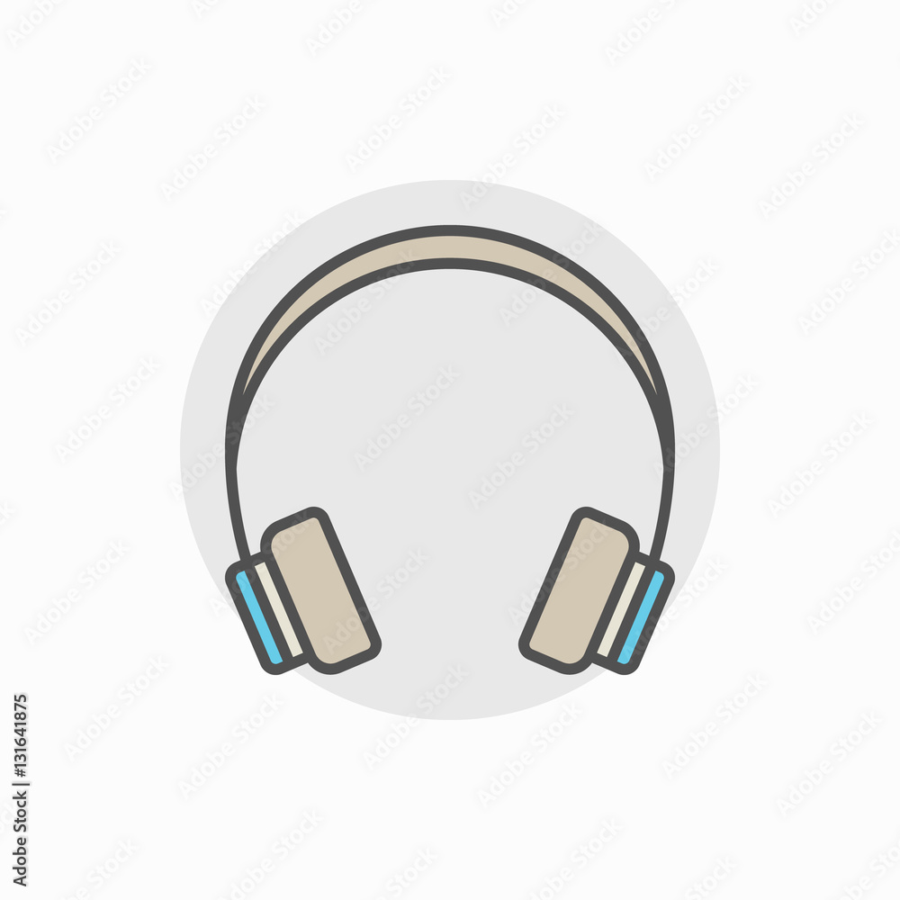 Colorful headphone icon Stock Vector | Adobe Stock