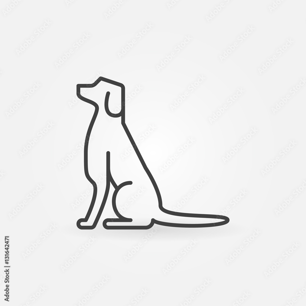Dog line icon Stock Vector | Adobe Stock