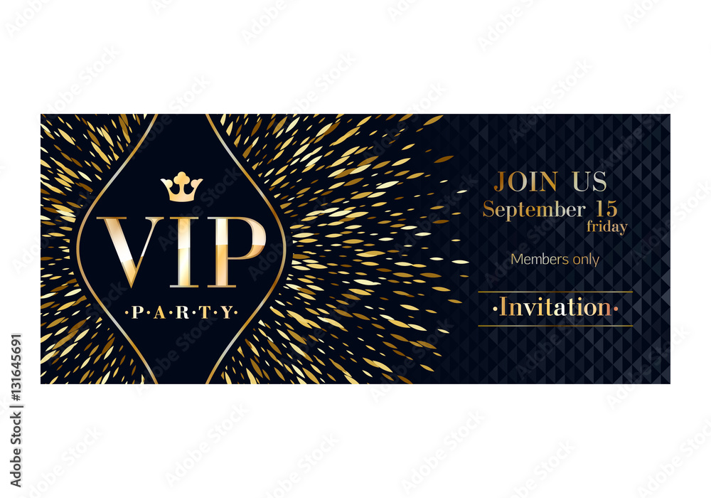 VIP invitation card premium design template. Stock Vector | Adobe Stock