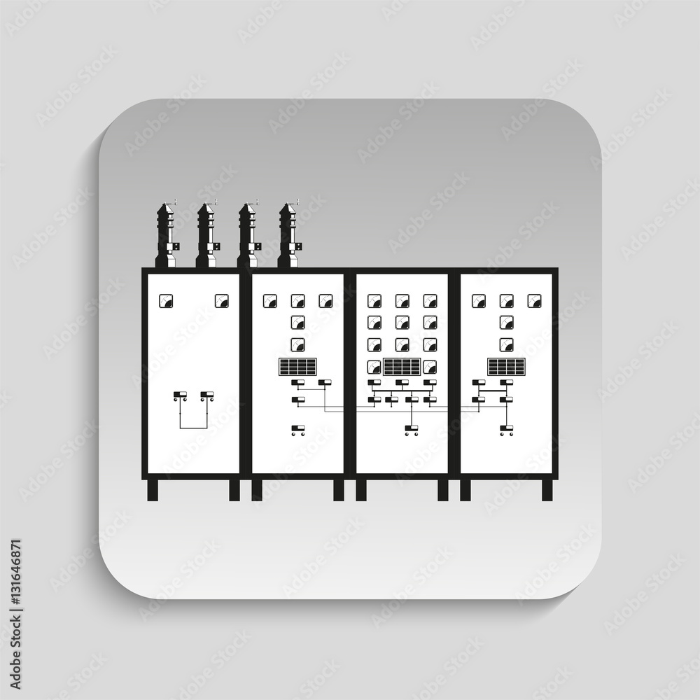 Power plant high voltage. Stock Vector | Adobe Stock