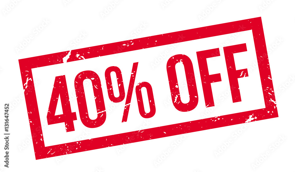 40 percent off rubber stamp Stock Vector | Adobe Stock