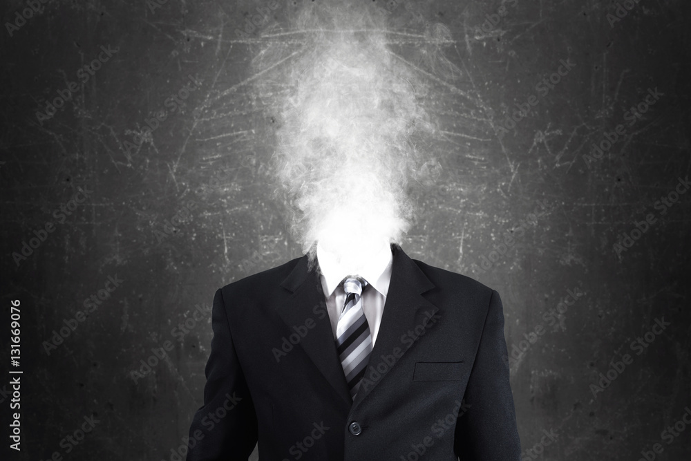 Businessman smoking head Stock-Foto | Adobe Stock