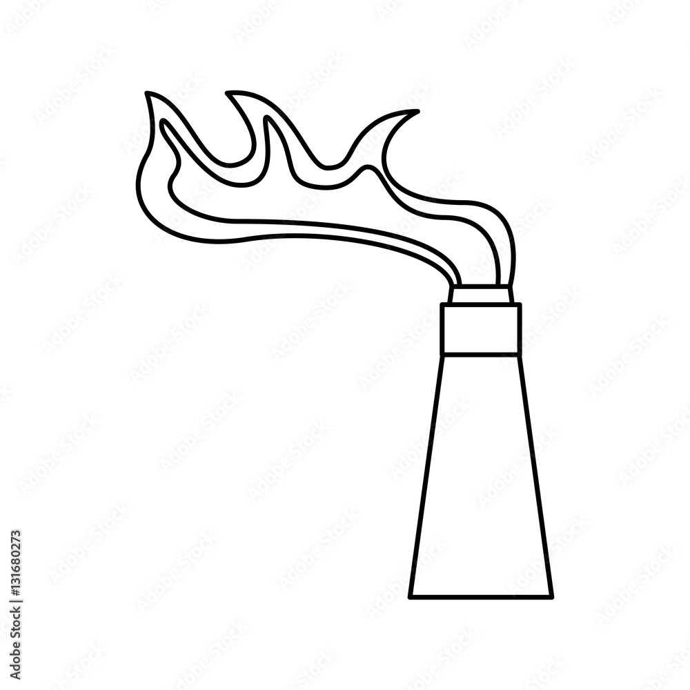 Refining plant chimney isolated icon vector illustration design Stock ...
