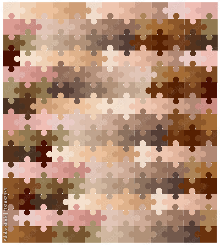 Skin Tone Jigsaw Pieces Stock Vector | Adobe Stock