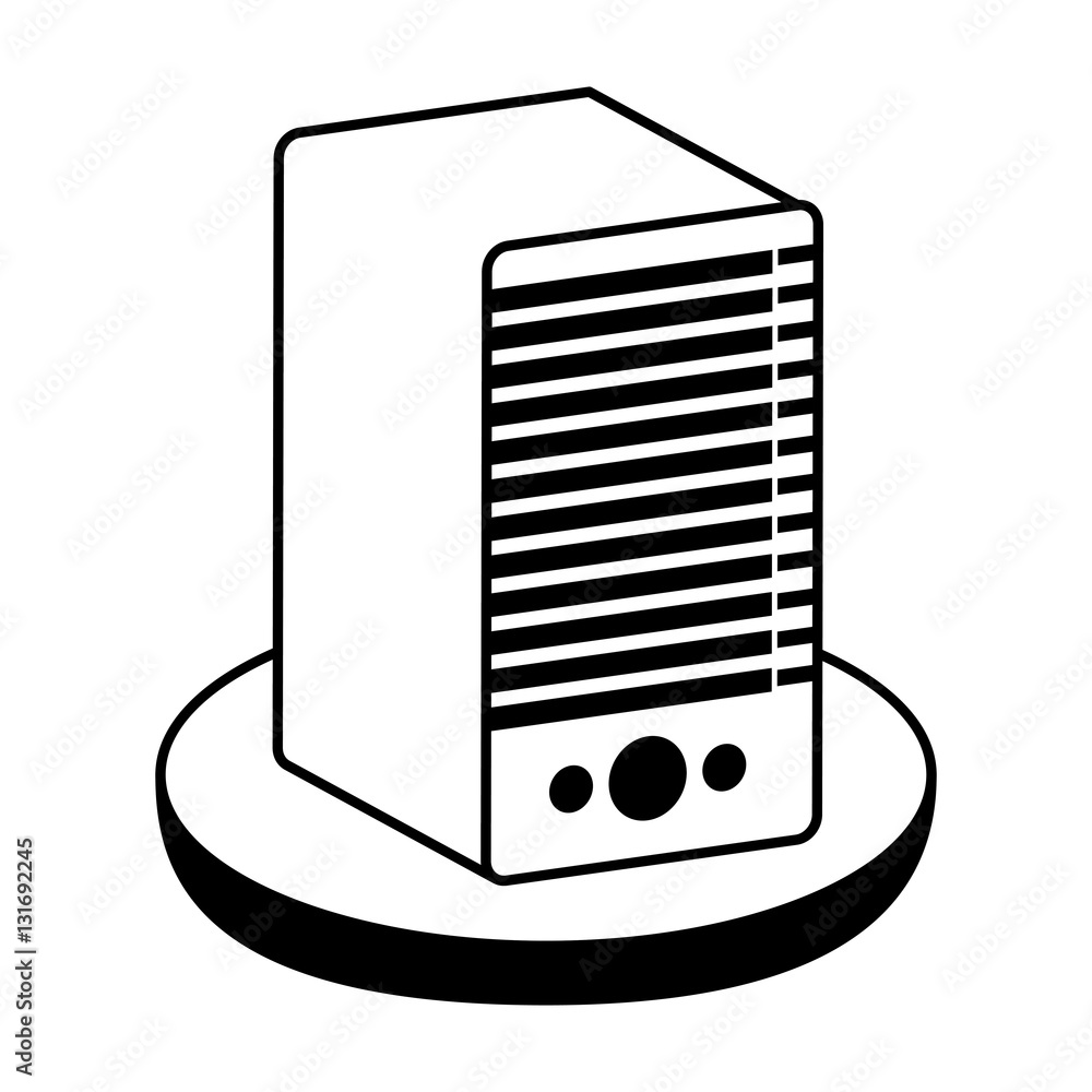 server tower isolated icon vector illustration design Stock ...