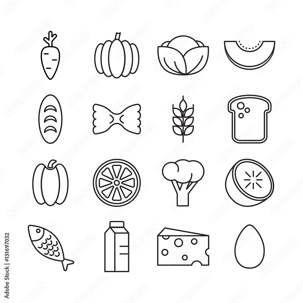 Healty Food Background Representing Stock Vector Adobe Stock