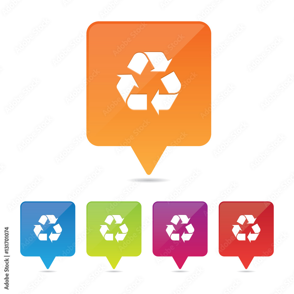 Recycle Symbol Pins Stock Vector | Adobe Stock