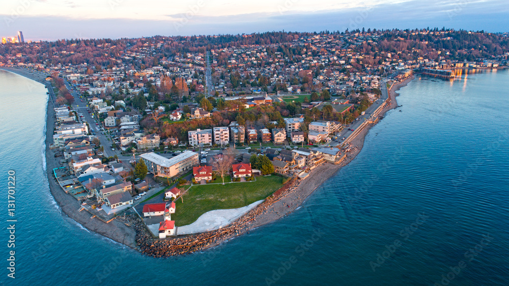 West Seattle Panoramic Aerial View Stock-Foto | Adobe Stock