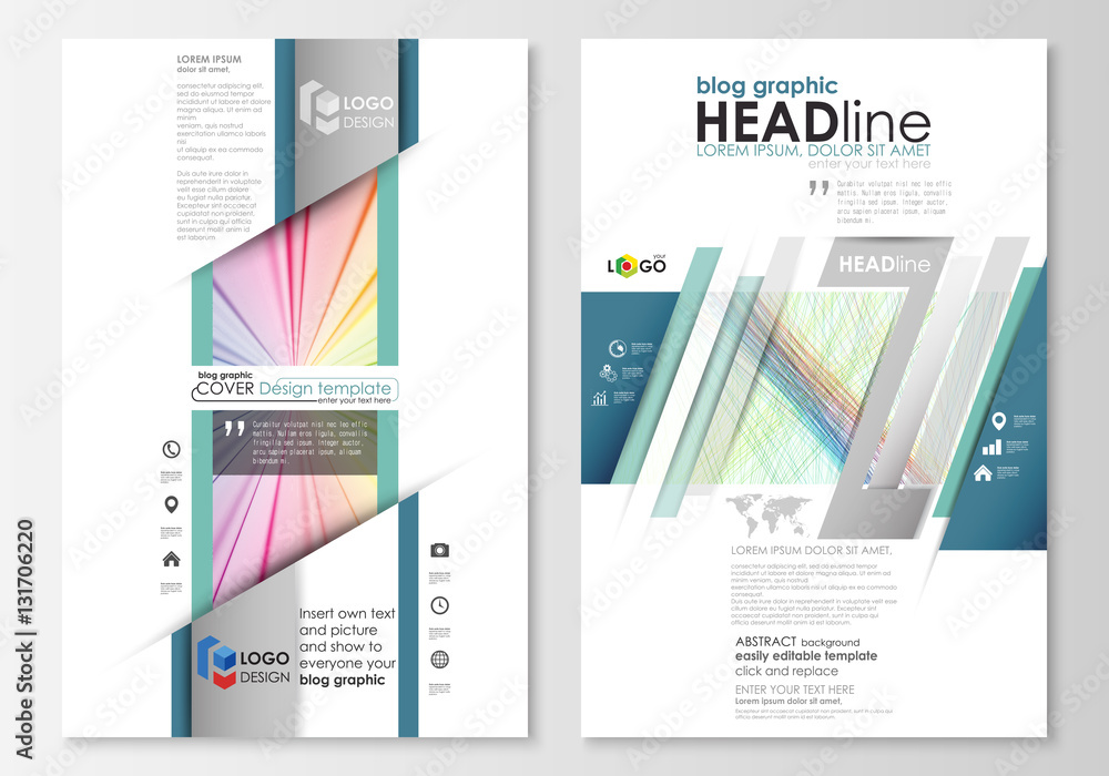 Blog graphic business templates. Page website template, easy editable ...