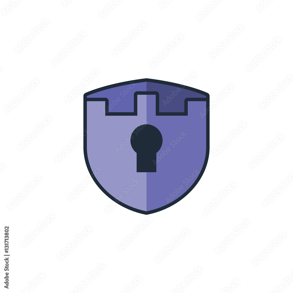 Castle Shield Security Logo Vector Design Stock Vector | Adobe Stock