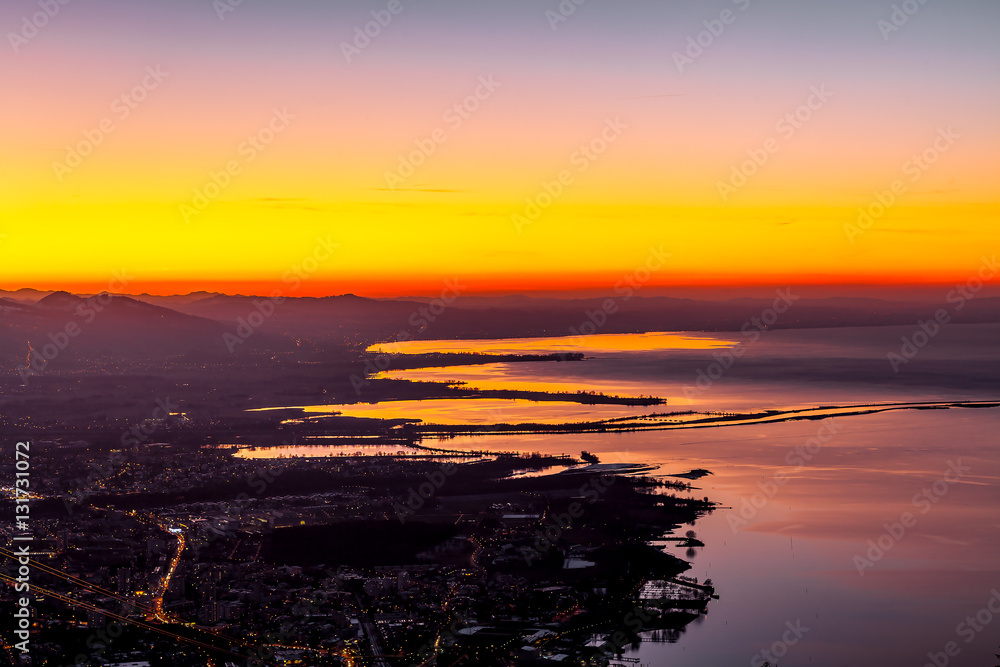 bodensee and sunset Stock-Foto | Adobe Stock