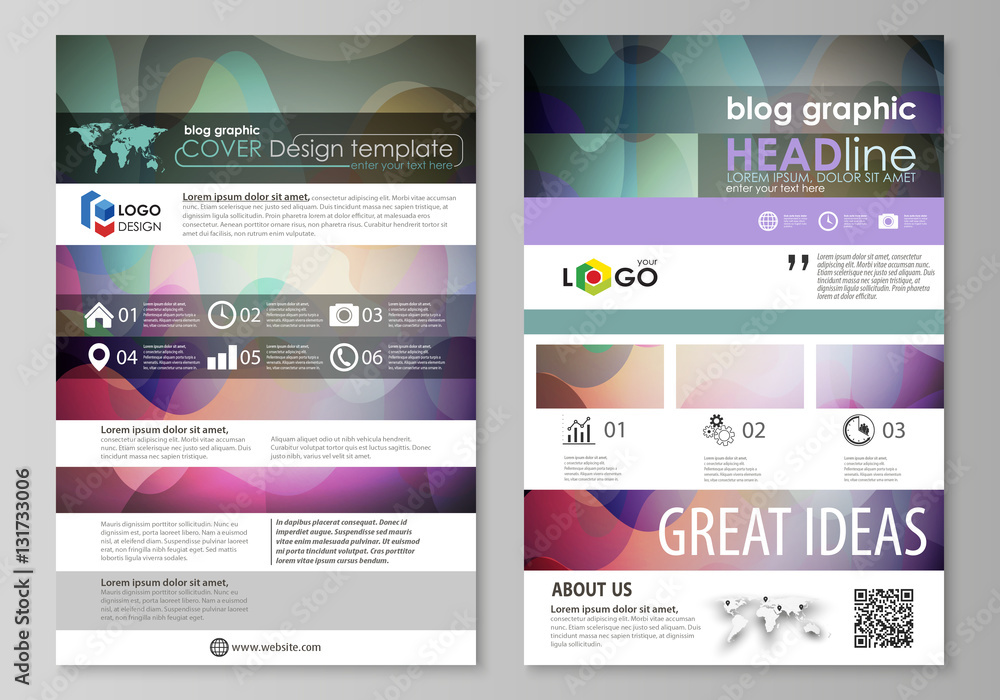 Vecteur Stock Blog graphic business templates. Page website design ...