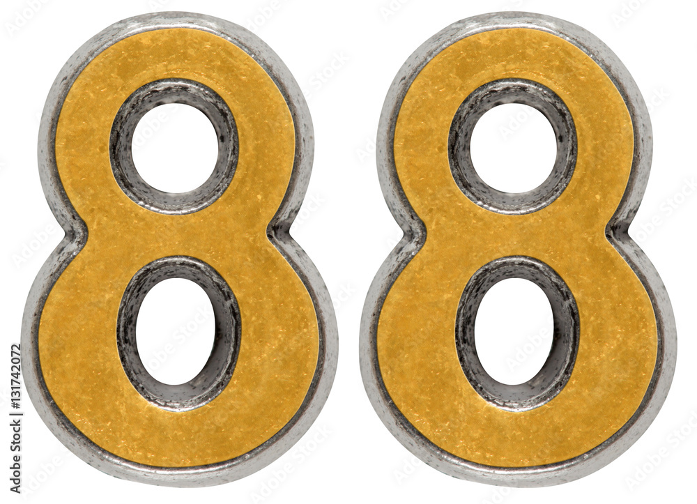Metal numeral 88, eighty-eight, isolated on white background Stock ...