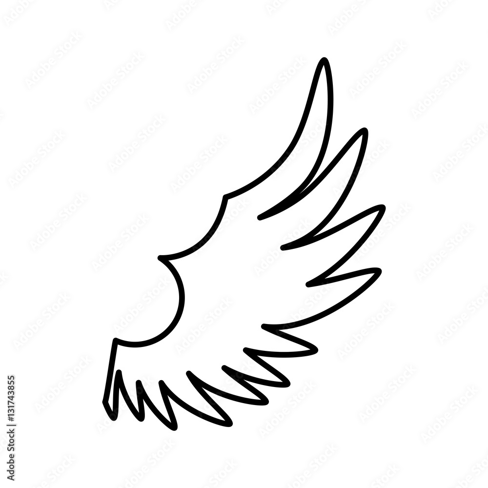 elegant frame with wings vector illustration design Stock Vector ...