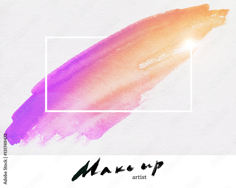 Brush painted watercolor background. Art abstract brush paint texture ...